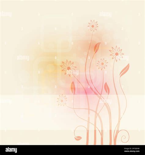 Abstract Background With Flowers Vector Illustration Stock Vector