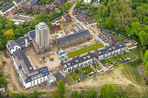 Oberhausen von oben Baustellen zum Neubau Wohngebiet Münzstraße