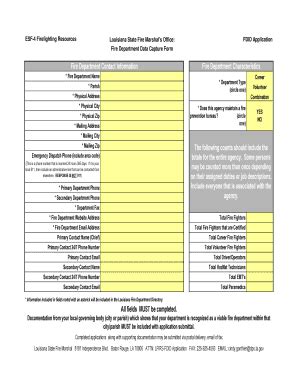 Fillable Online Sfm Dps Louisiana FDID Application Form Louisiana
