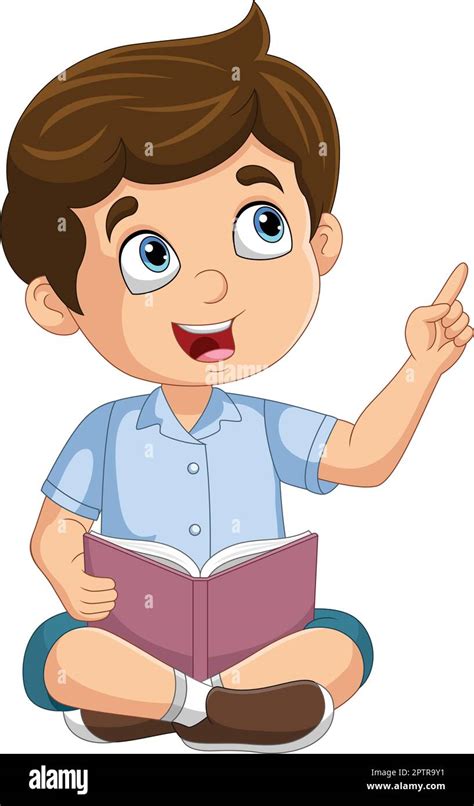 Niño de dibujos animados Teniendo una buena idea Imagen Vector de stock