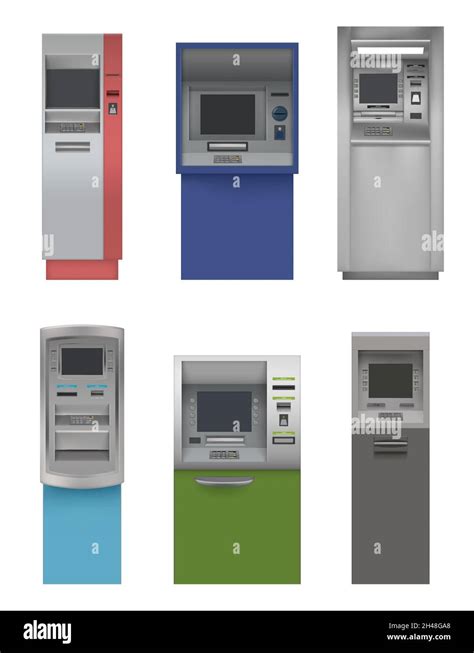 Cash Machines Atm Payments Automated Bank Services Screen Display Of