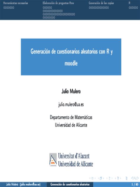 Completable En línea rua ua Generacin de cuestionarios aleatorios con R