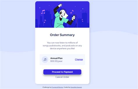 github swardha order summary componenet front end challenge completed front end mentor