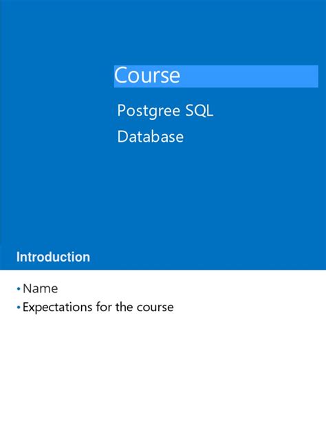 postgre sql database pdf