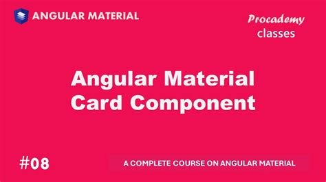 Angular Material Card Component A Complete Angular Material