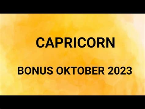 Zodiak Capricorn Bonus Oktober Youtube