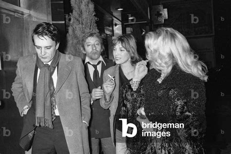 Serge Gainsbourg Jane Birkin Et Catherine Deneuve B W Photo