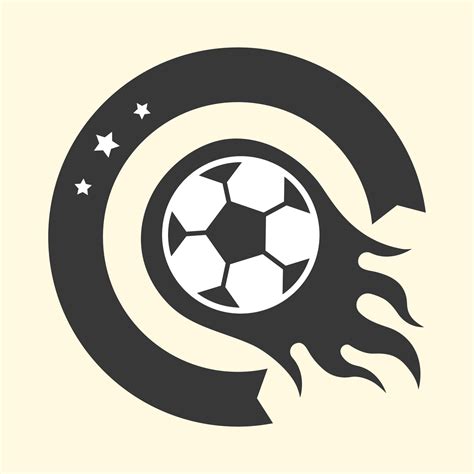 Black And White Firing Soccer Ball With Half Circle Ribbon On Cosmic