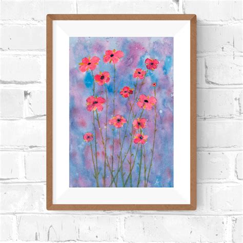 Flores Rosas Pintura Original Em Aquarela Marcelo Santos