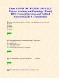 Exam 1 BIOS 251 BIOS251 2024 2025 Update Anatomy And Physiology I