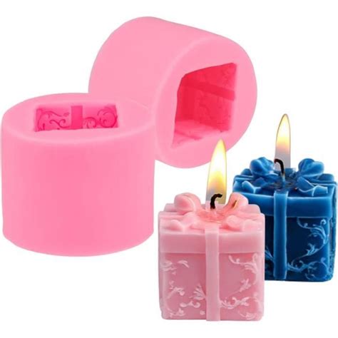 Lot De 2 Moules À Bougies En Silicone Coffret Cadeau 3D Moules À
