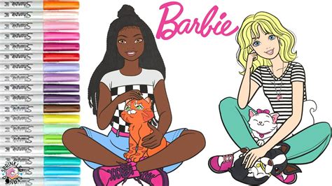 Barbie And Friends Coloring Book Pages Malibu Barbie Brooklyn Barbie