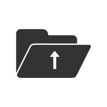 Flat Vector Upload Folder Icon For Ui And Web Vector App Close