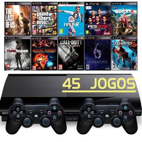 Ps3 Playstation 3 Super Slim 2 Controles Gta5 Fifa 19 Call Of