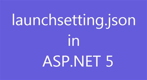 launchsettings json in asp net core complete guide nitish