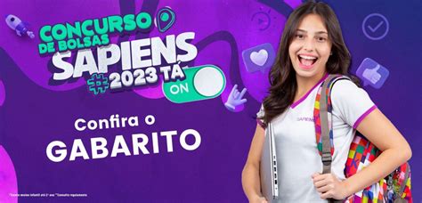 Concurso de Bolsas 2023 Confira o Gabarito Colégio Sapiens