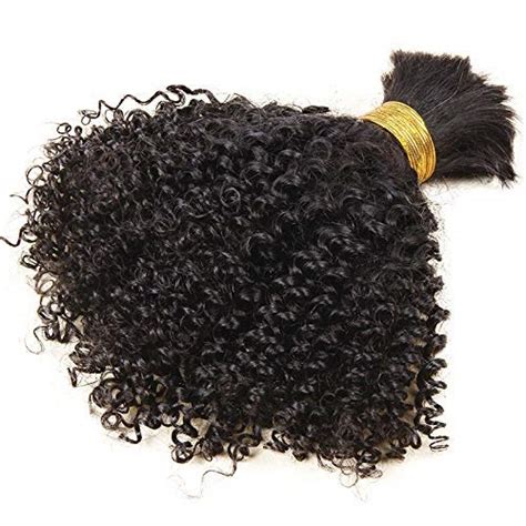 Extensiones De Cabello Humano Corto Afro Rizado A Granel Para Trenzar