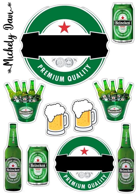 Topo De Bolo Heineken Em 2022 Festa De Boteco Decoracao Bolo
