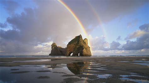 Sunset Ocean Rainbow Wallpapers Wallpapersafari