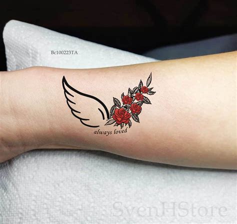 Discover More Than 78 Rose With Angel Wings Tattoo In Coedo Vn