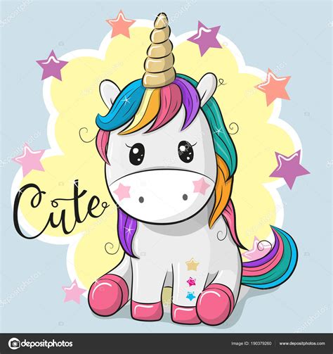 Caricatura Kawaii Unicornios Animados El Unicornio Es Una Criatura