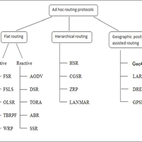 classification of ad hoc routing protocol download scientific diagram