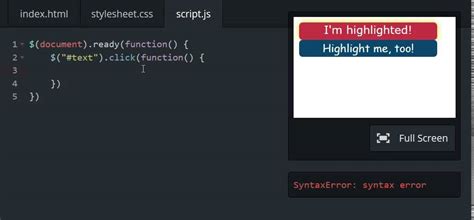 codecademy jquery adding and removing classes walkthrough youtube