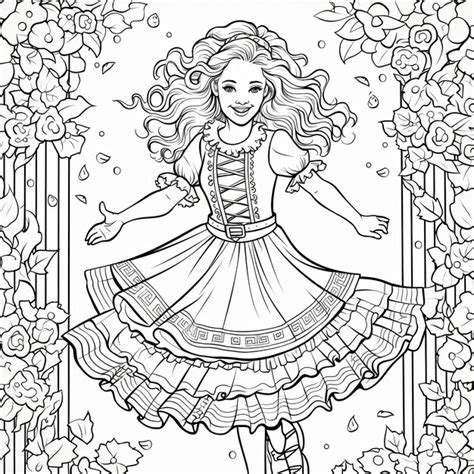 Irish Dance Coloring Pages Infoupdate Org