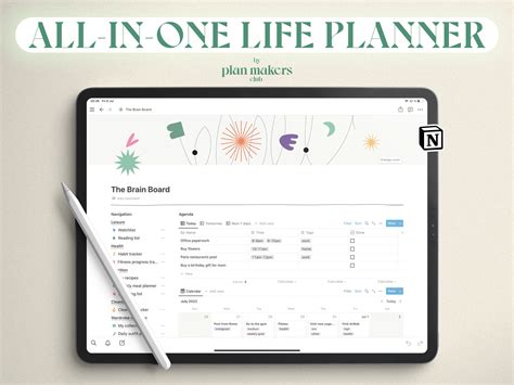 Notion Template Life Planner Notion Dashboard Notion Etsy Canada