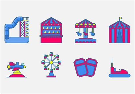Parque De Diversiones Vectores Iconos Gráficos y Fondos para
