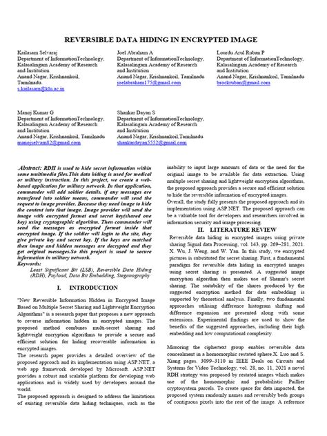 new reversible data hiding journal aspnet22 123 pdf cryptography encryption