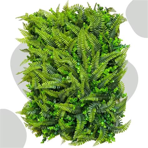 Placa Samambaia Eucalipto Jardim Vertical Artificial Luxo