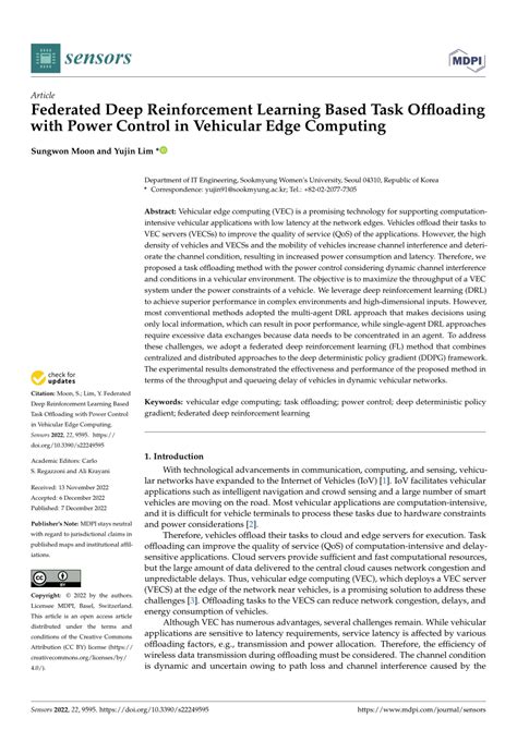 pdf federated deep reinforcement learning based task offloading with power control in