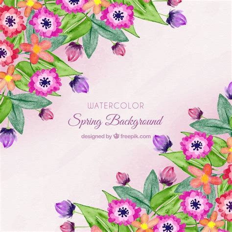 Free Vector Watercolor Spring Background