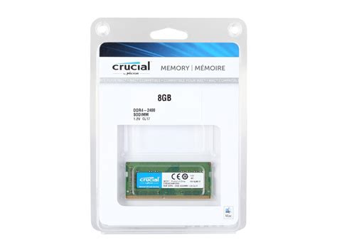 Crucial 8GB Single DDR4 2400 MT S PC4 19200 SR X8 SODIMM 260 Pin For