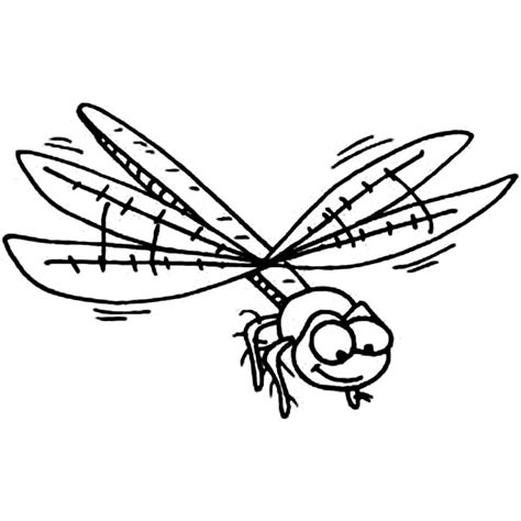 Coloriage Libellule Souriante télécharger et imprimer gratuit sur
