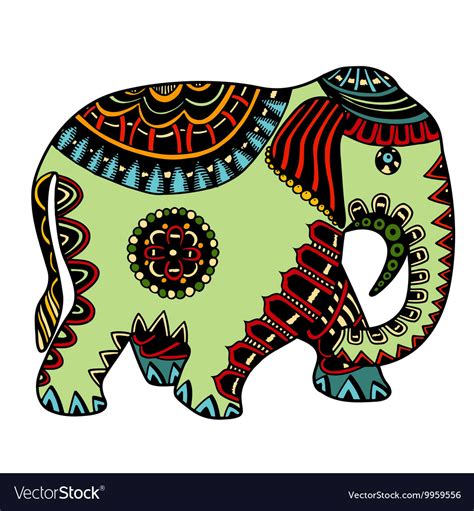 Decorated Indian Elephant Royalty Free Vector Image