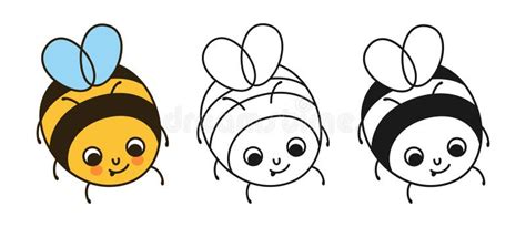 Abeja Sonrisa Personajes Insectos Retro Dibujos Animados Comics
