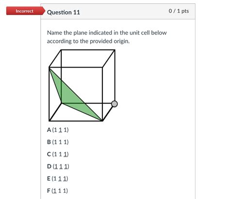 Solved Incorrect Question Pts Name The Plane Chegg
