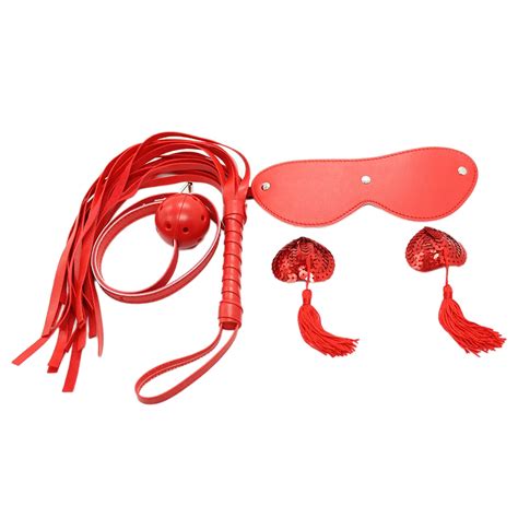 4pcs Set Blindfold Sex Accessories Leather Nipple Clamps Sex Toys For Woman Mouth Gag Fetish