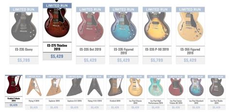 Gibson Models All Leaked On Its Own Website Gearnews