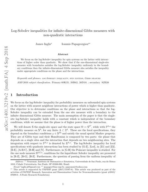 pdf log sobolev inequalities for infinite dimensional gibbs measures with non quadratic