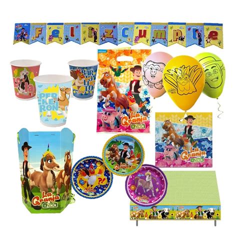 COTILLON ACTIVARTE Pack Cumpleaños La Granja de Zenón X 6 Cotillón