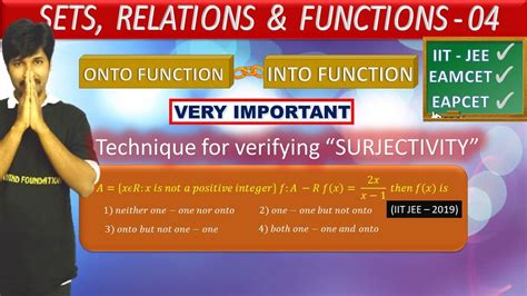 sets relations and functions 04 onto functions and verification methods youtube