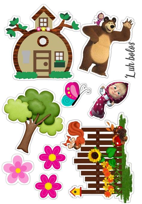 Masha Y El Oso Cakes Topper
