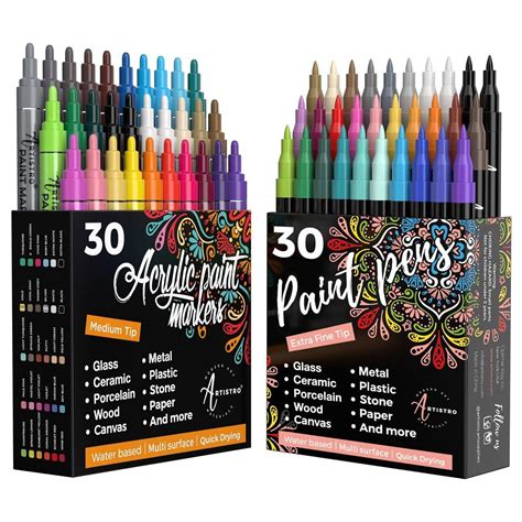 Start Tab Labels Tons Of Markers Get Artist Acrylic Paint Pens In A