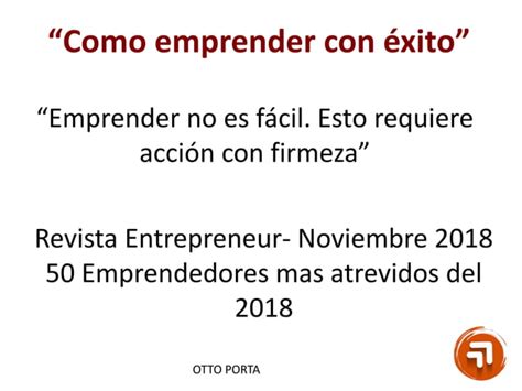 Como Emprender Con Exito Ppt