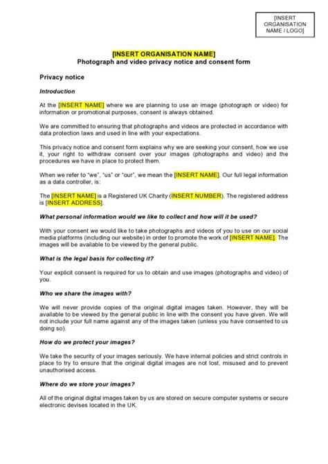 40 Printable Video Consent Forms Free Templates