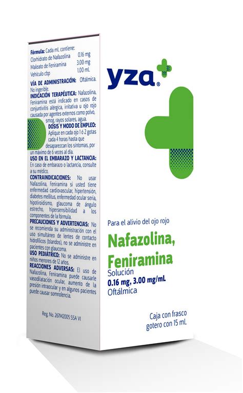 Yza Nafazolin Fenirami S 0 16Mg 3Mg 15Ml