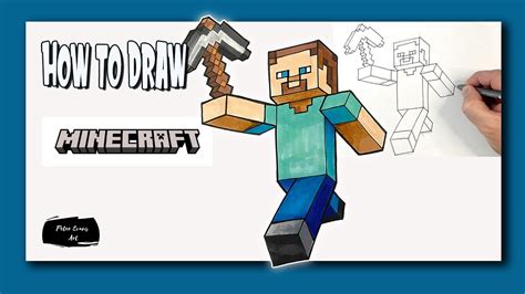 How To Draw Minecraft Steve In Easy Steps Video Youtube